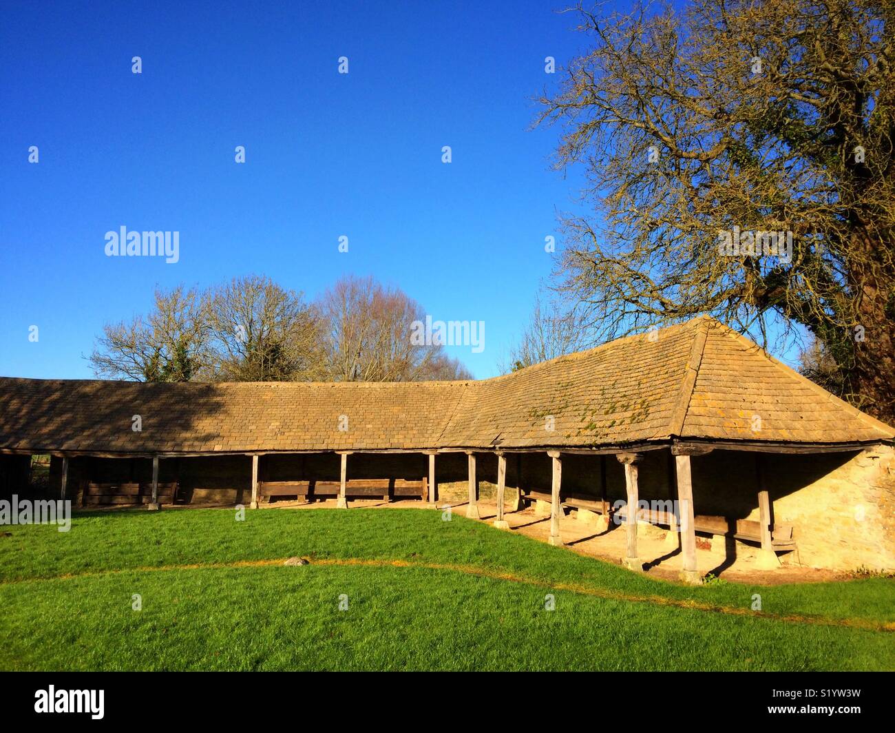 Old ox pen in the Cotswolds UK Stock Photo - Alamy