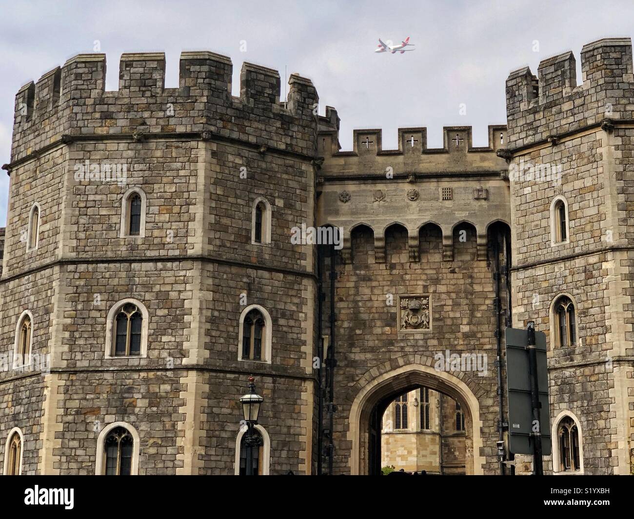 Windsor castle with airplane hi-res stock photography and images - Alamy