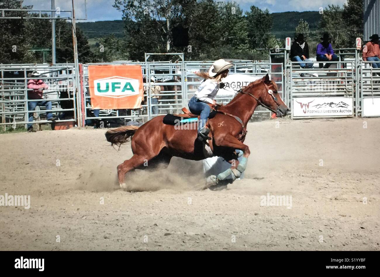 Horse barrel race rodeo hi-res stock photography and images - Alamy
