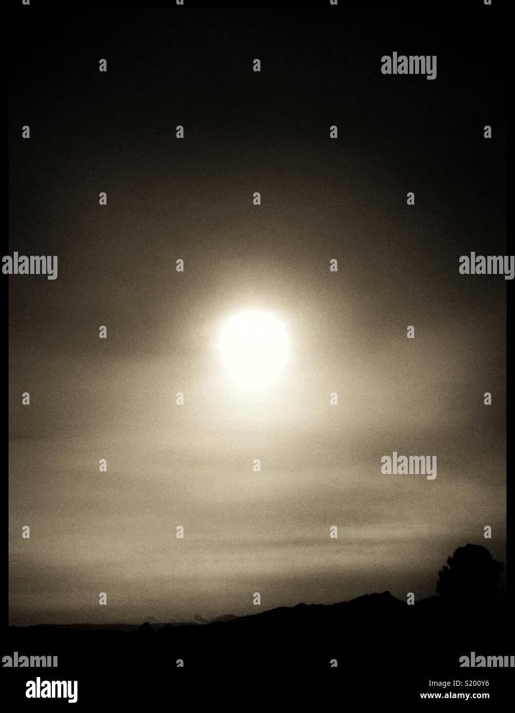 Hazy sunshine, Catalonia, Spain Stock Photo - Alamy