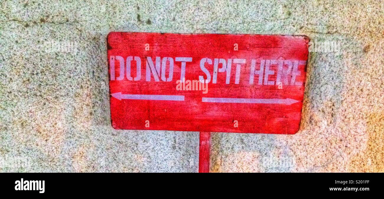 Do not spit here Stock Photo - Alamy