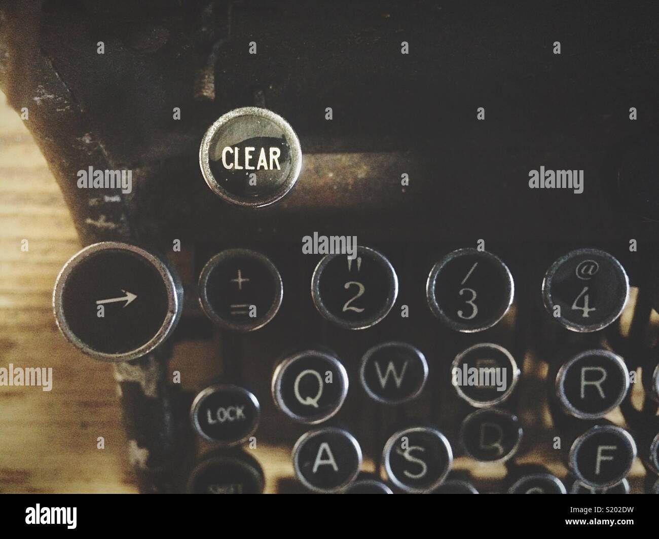 CLEAR - Typewriter keys Stock Photo - Alamy