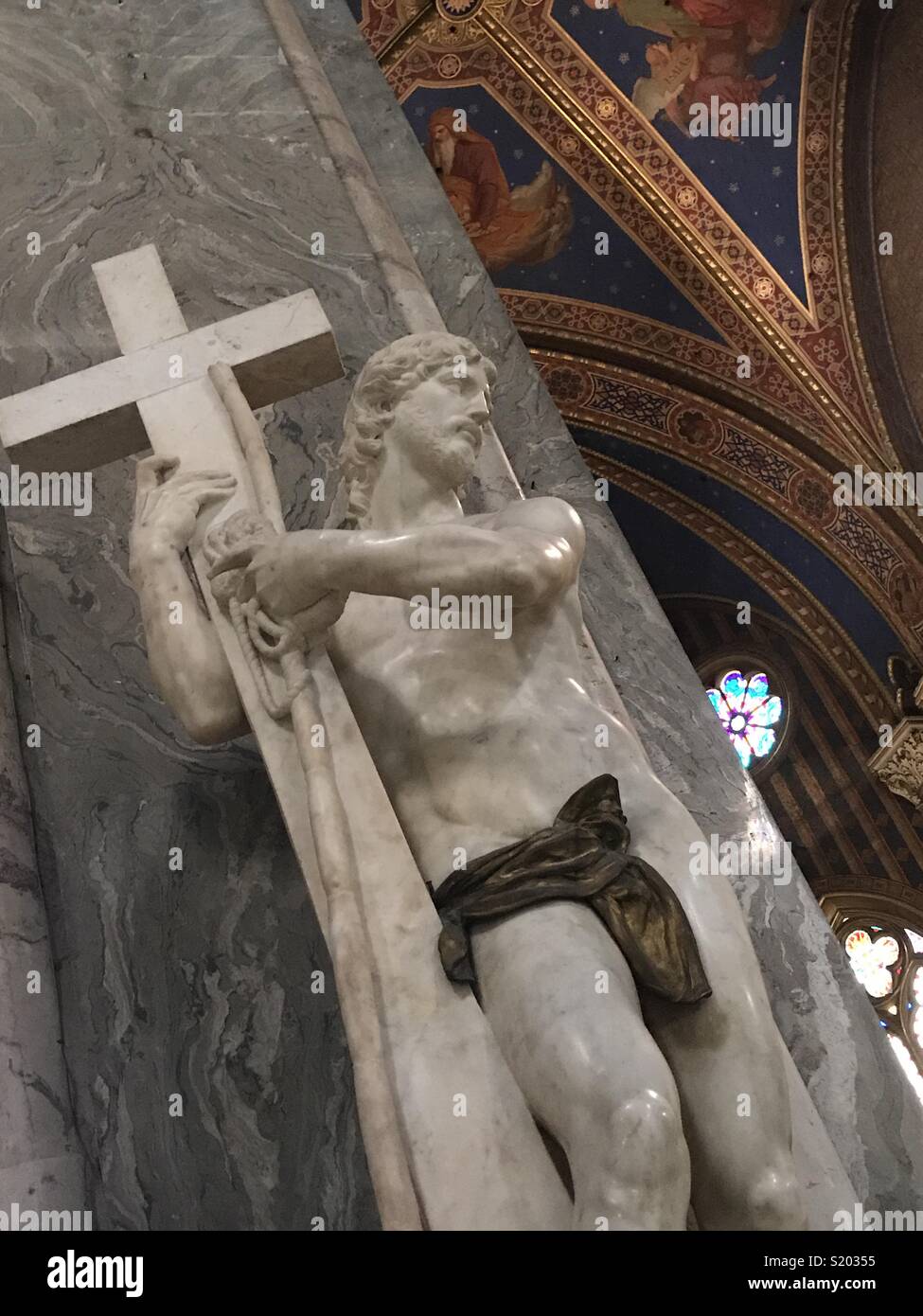 Michelangelo Sculpture, St Maria Sopra Minerva basilica, Rome Stock ...