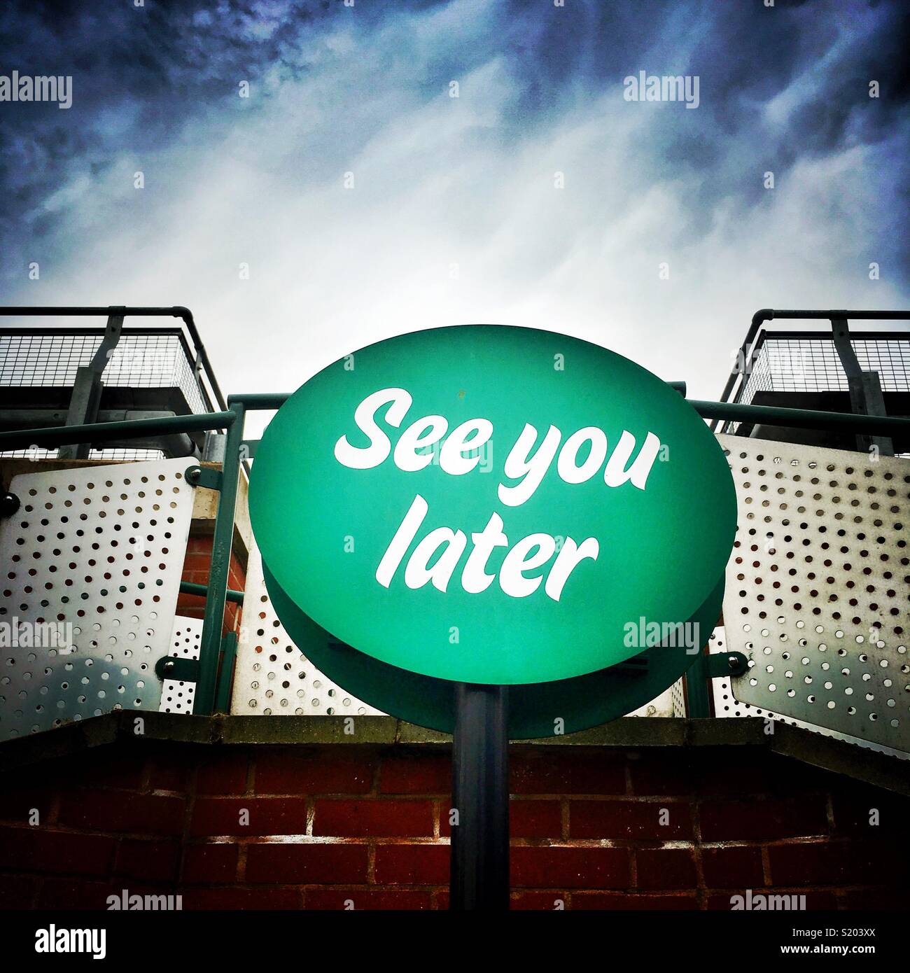 See you later sign outside shop Stock Photo - Alamy