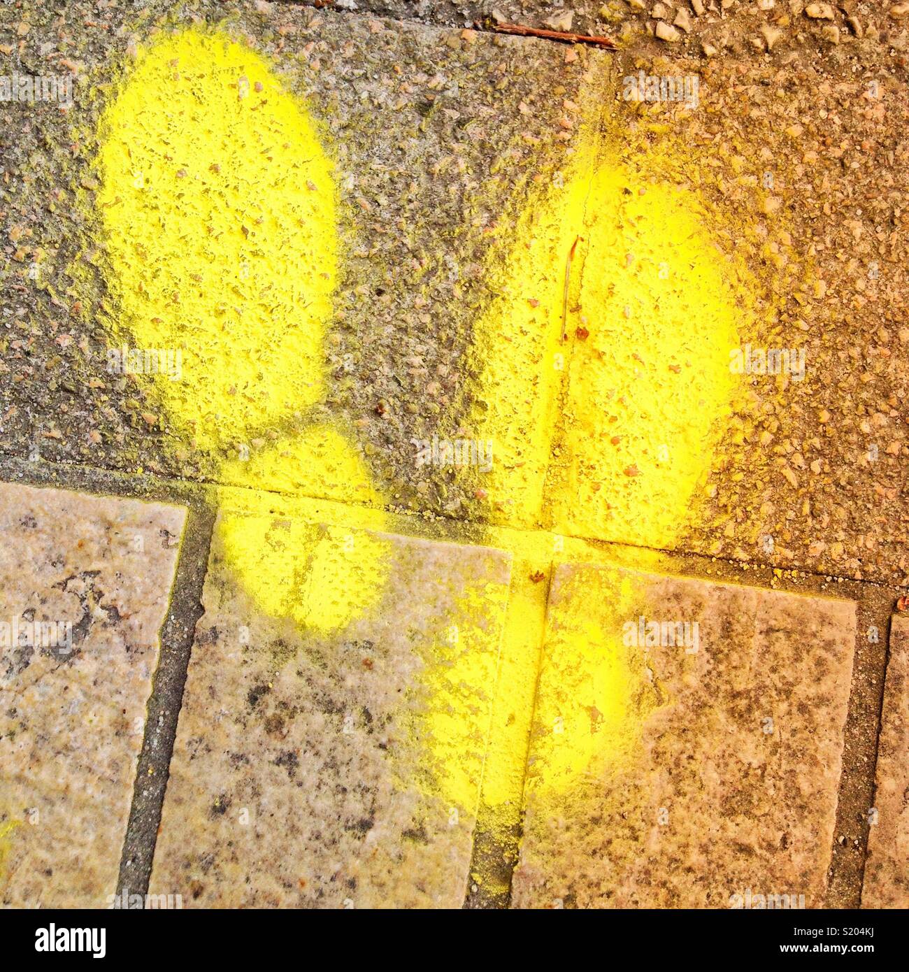 Pictogram painted on the floor Stock Photo - Alamy