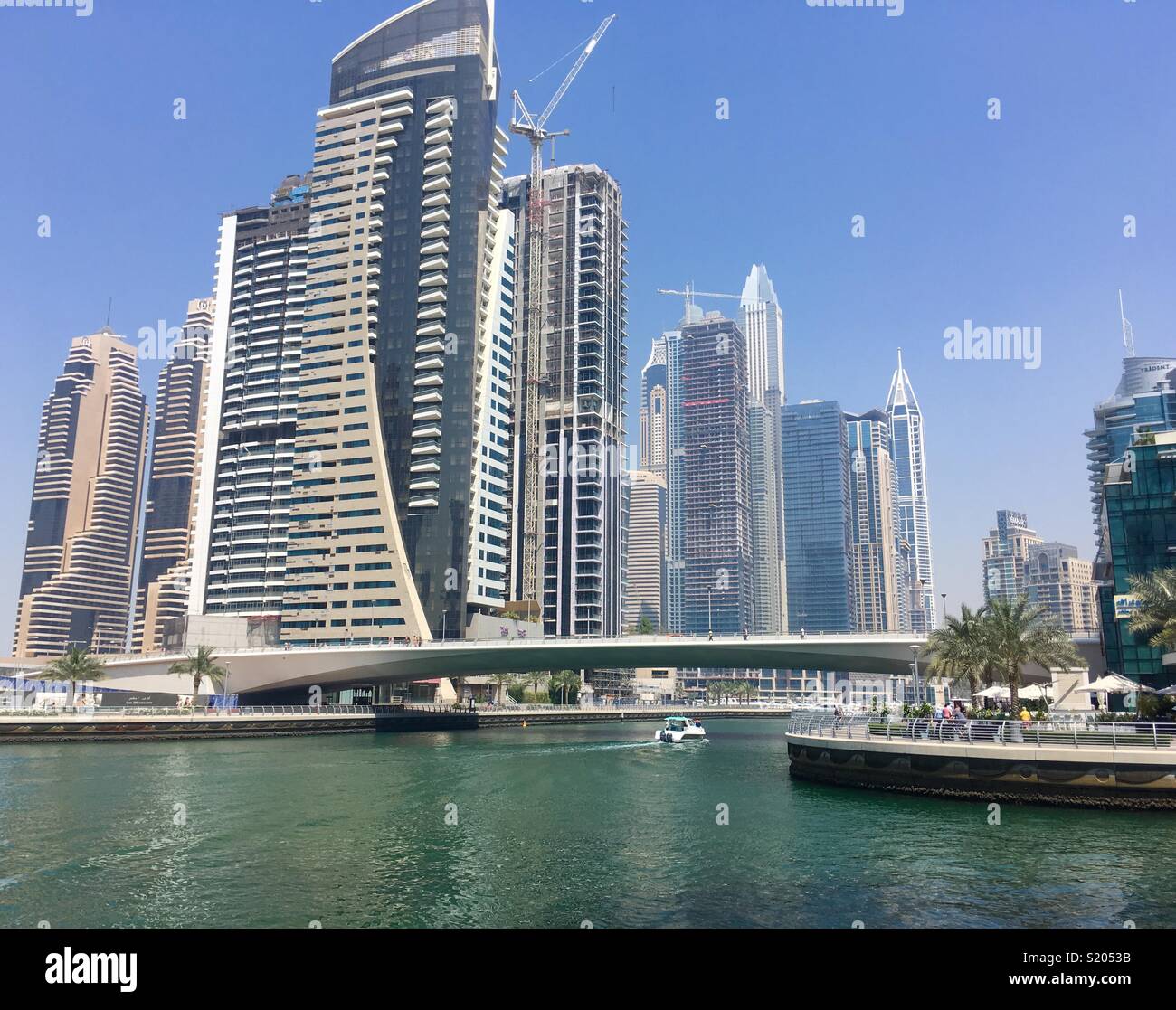 Dubai Marina and bridge. U.A.E Stock Photo - Alamy