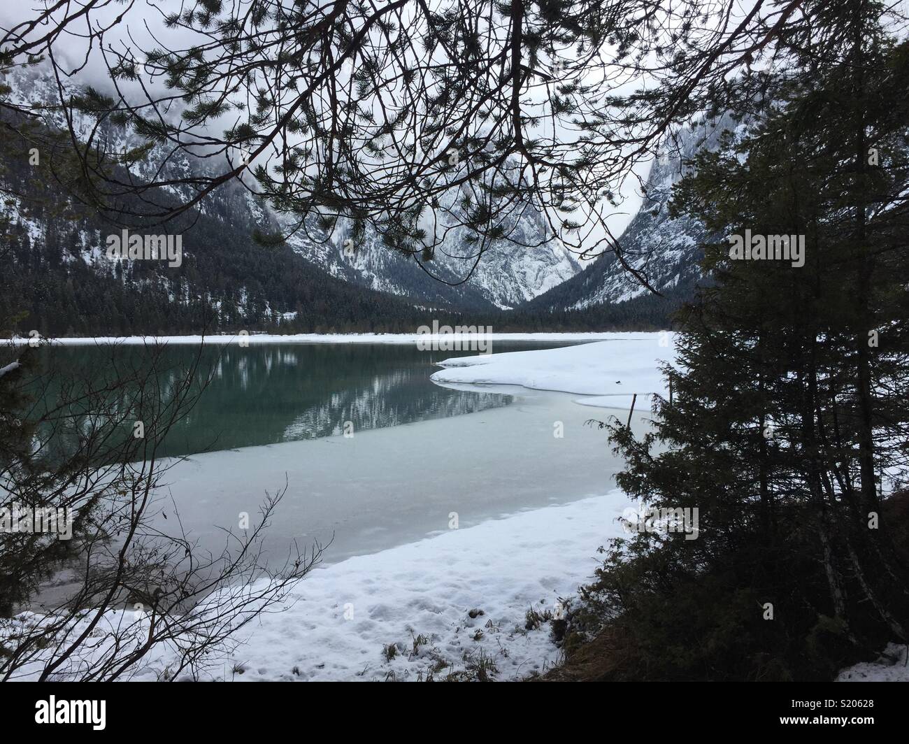 Dobbiaco Lake, Italy Stock Photo - Alamy