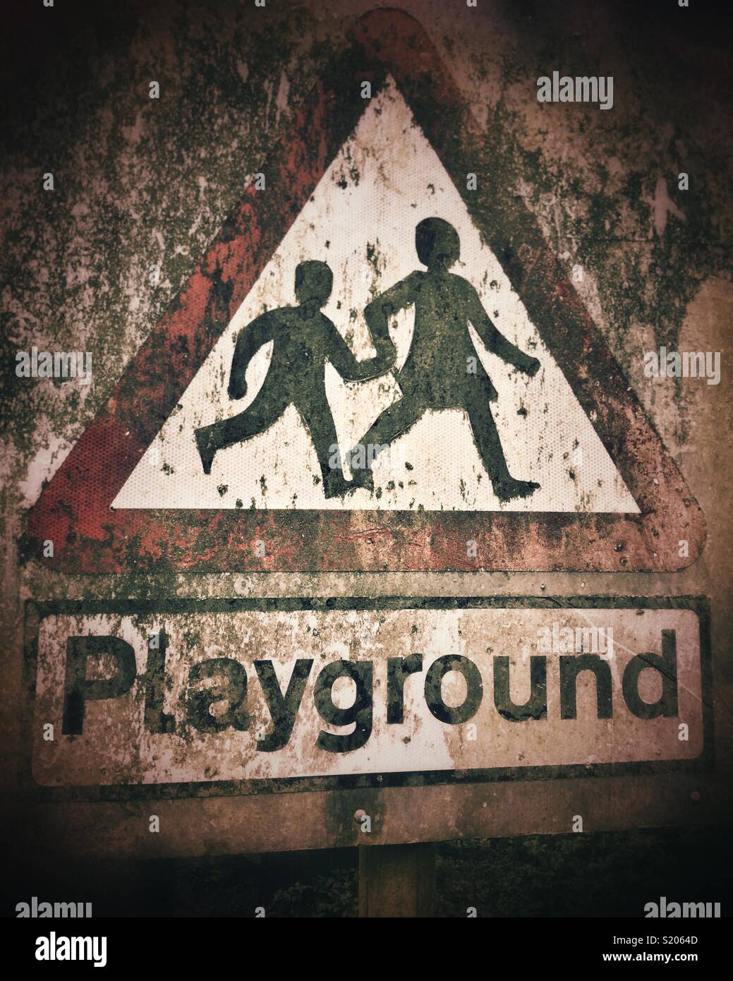 Playground road sign hi-res stock photography and images - Alamy