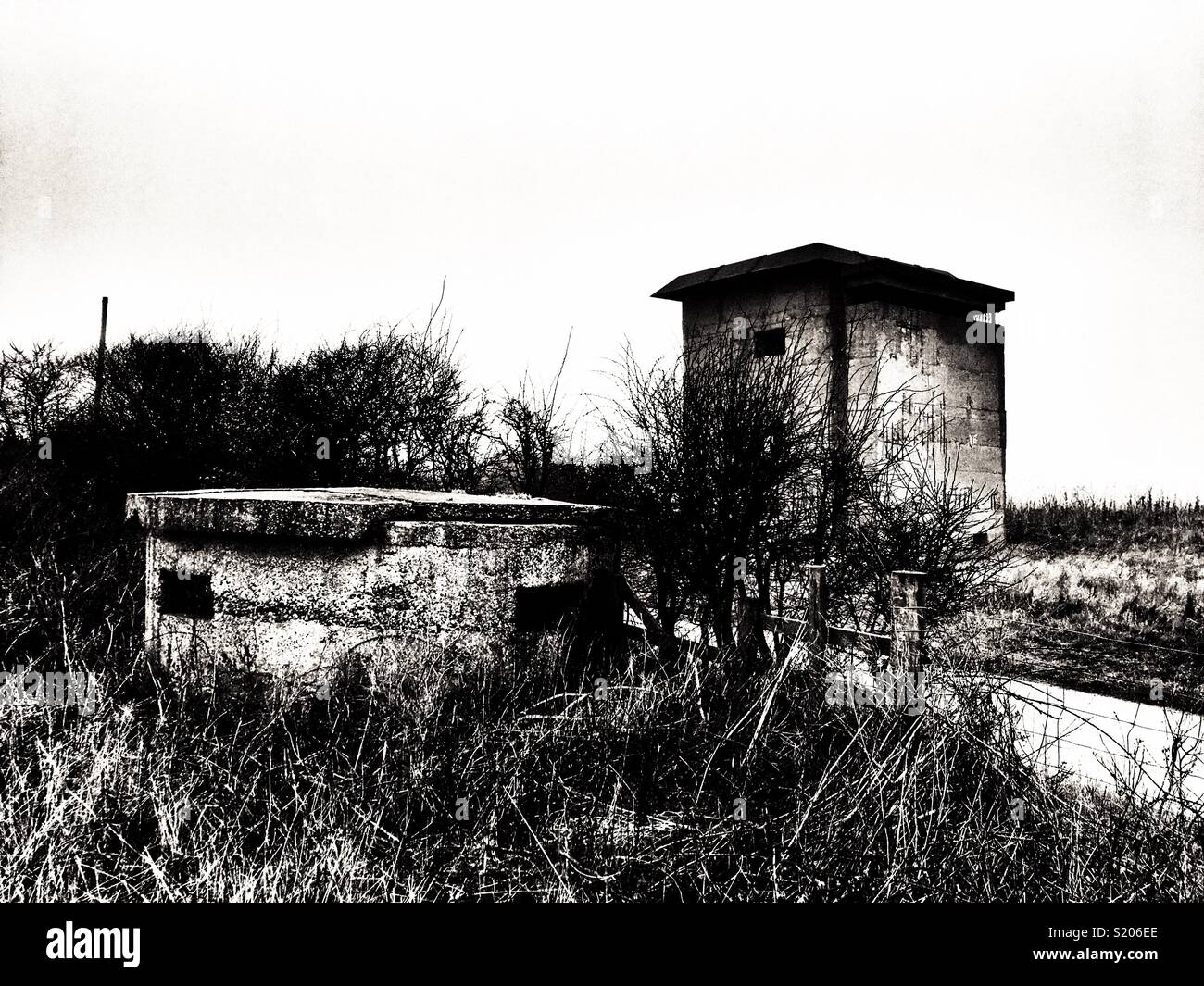 WW1 & WW2 defences, Bawdsey, Suffolk, England Stock Photo - Alamy