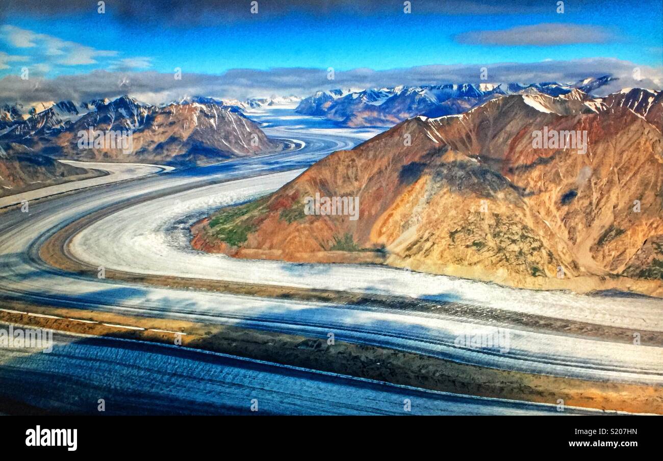 Aerial Photo, Kluane National Park, Elias Mountains and Ice Fields ...