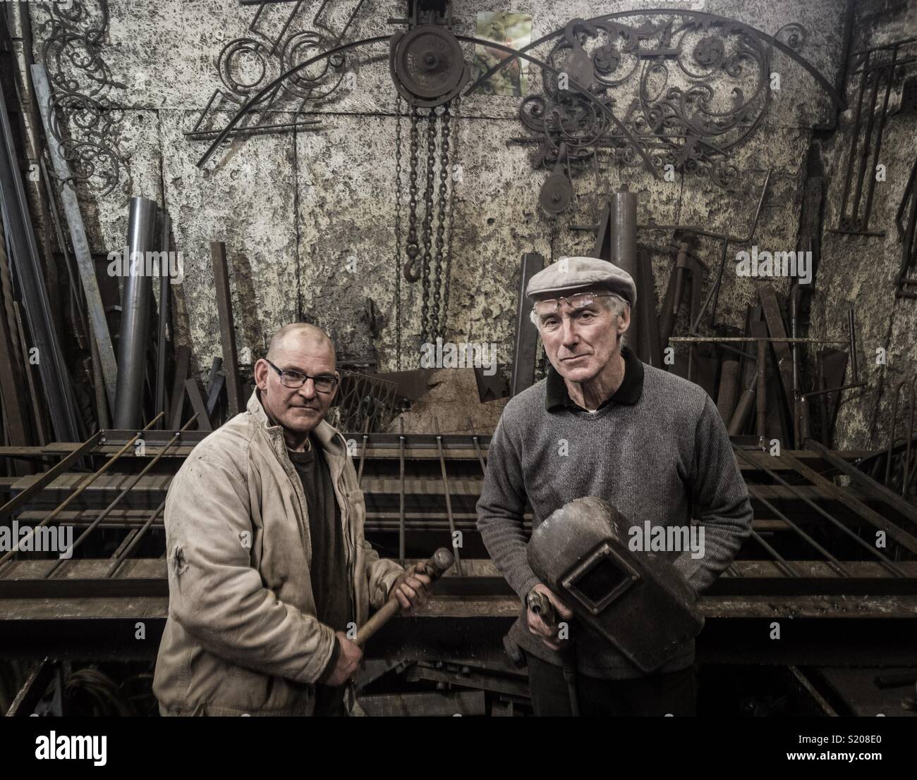 Peter Clutterbuck, Designer Blacksmith and one of his team at his ...