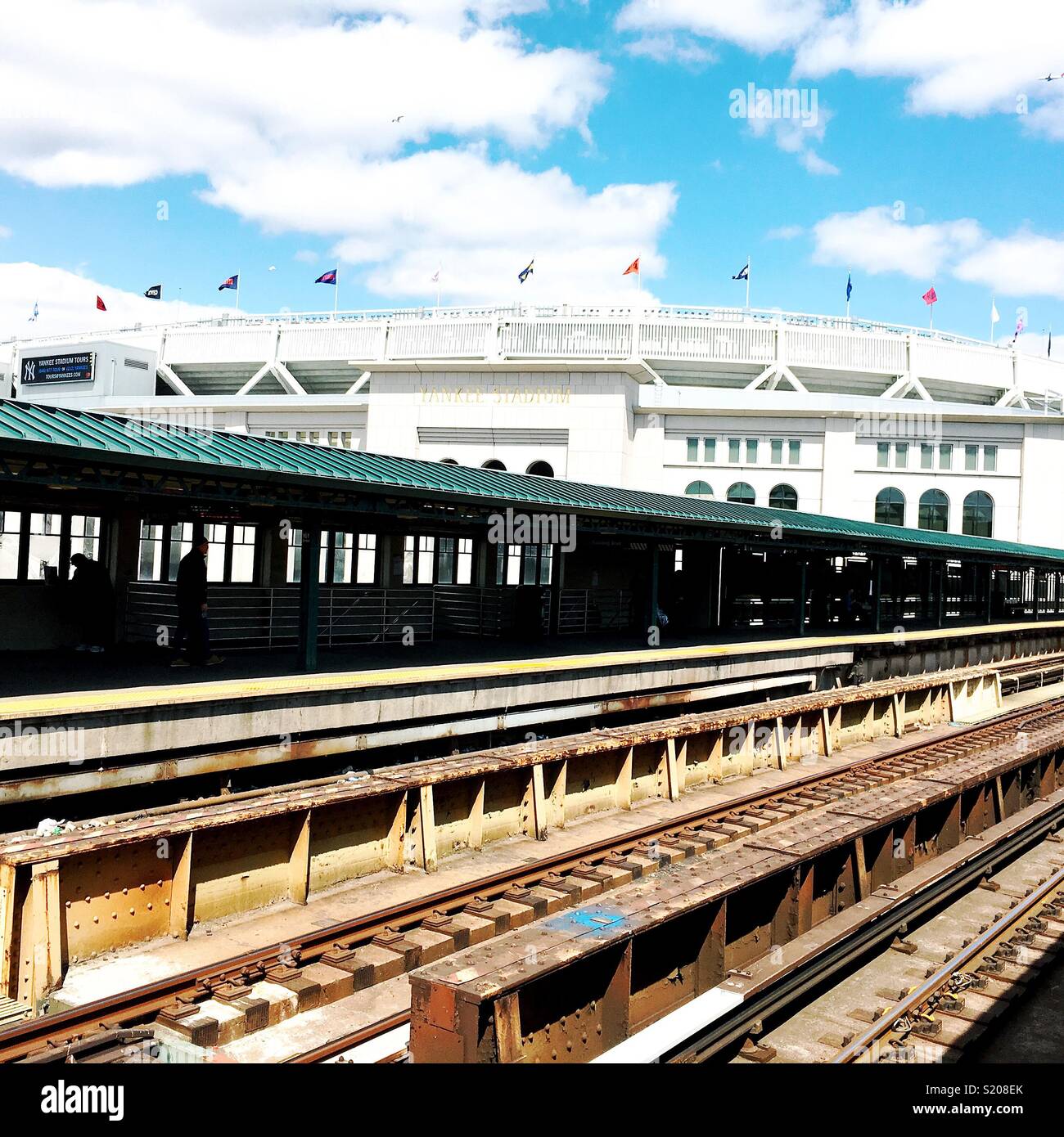 Yankee Stadium from the subway station Stock Photo - Alamy