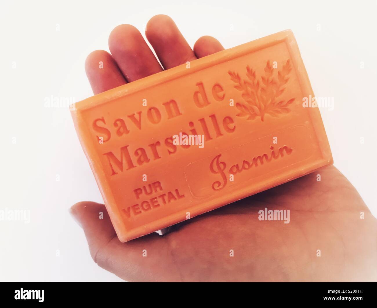 Pure Vegetable soap in a woman’s hand Stock Photo - Alamy
