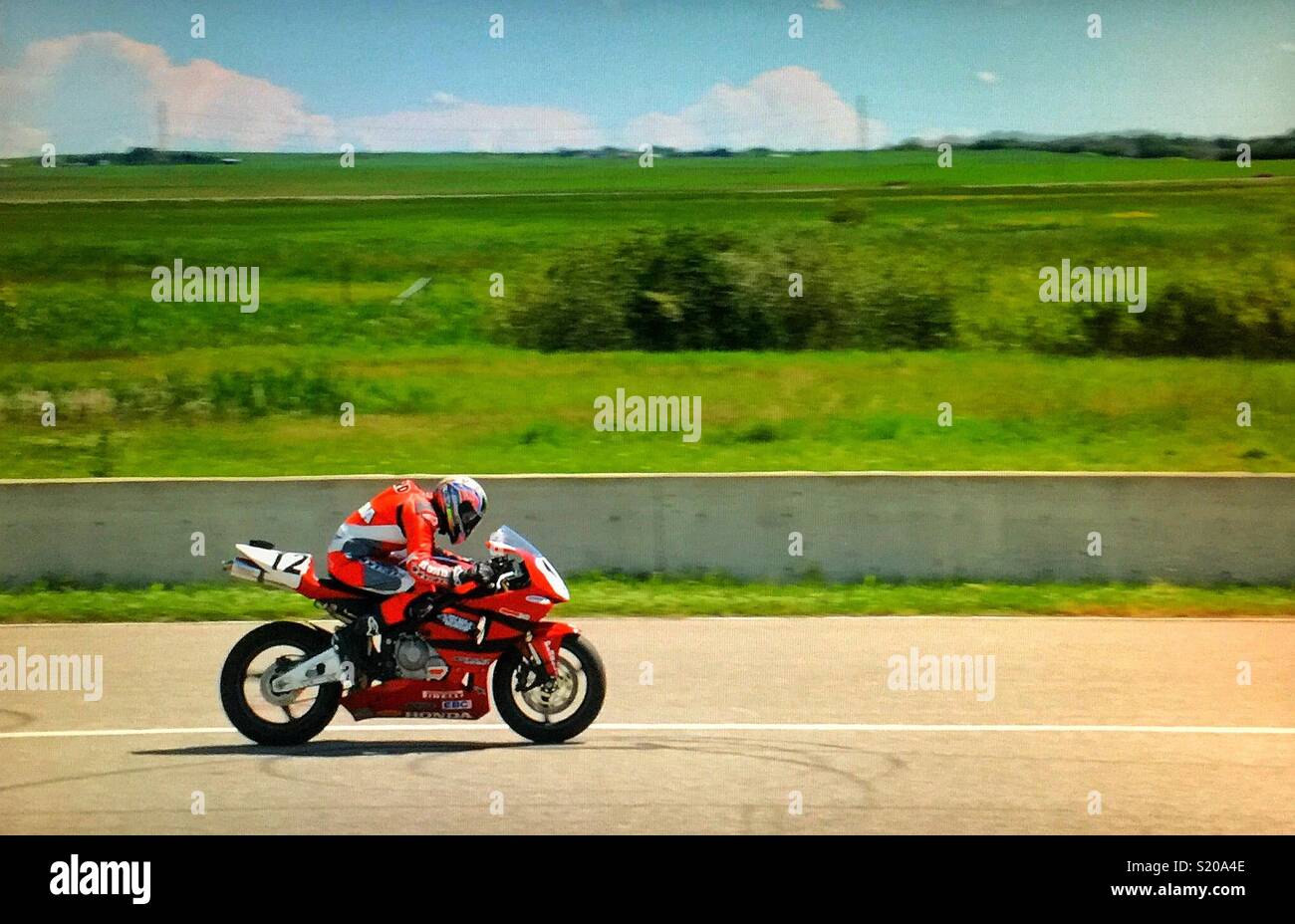 Motorcycle racing at the Speedway, Calgary, Alberta Stock Photo - Alamy