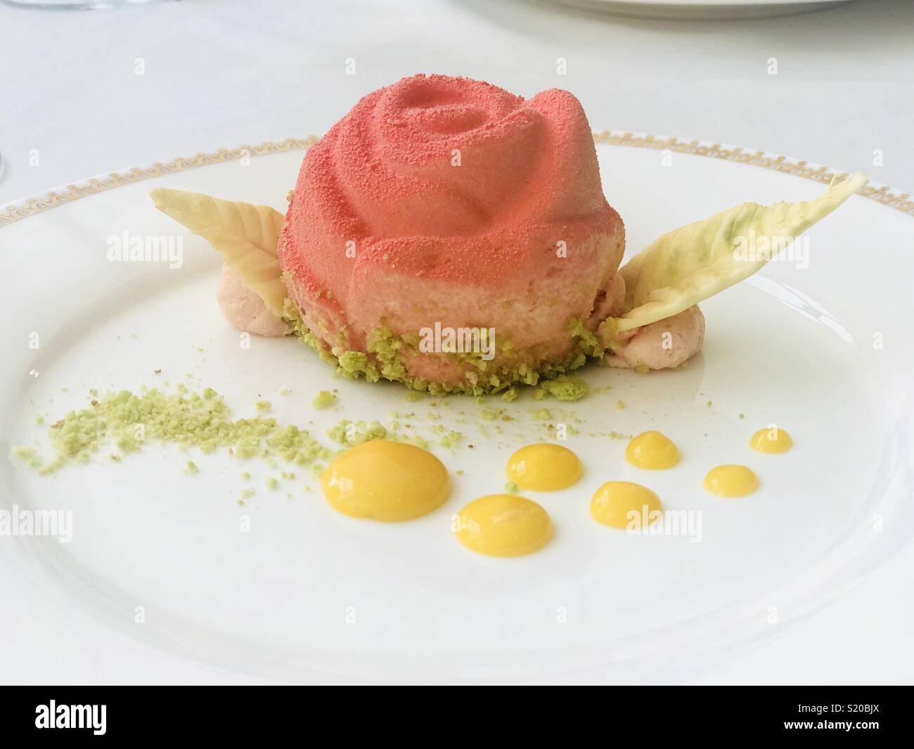 Delicious rose cream Stock Photo - Alamy