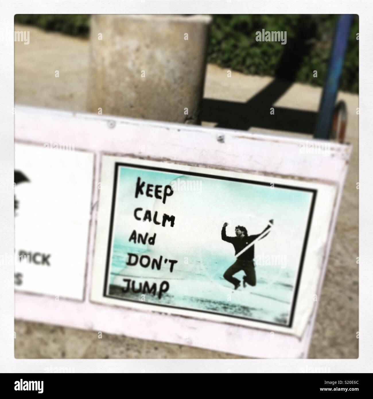 Don’t fall warning sign Stock Photo - Alamy