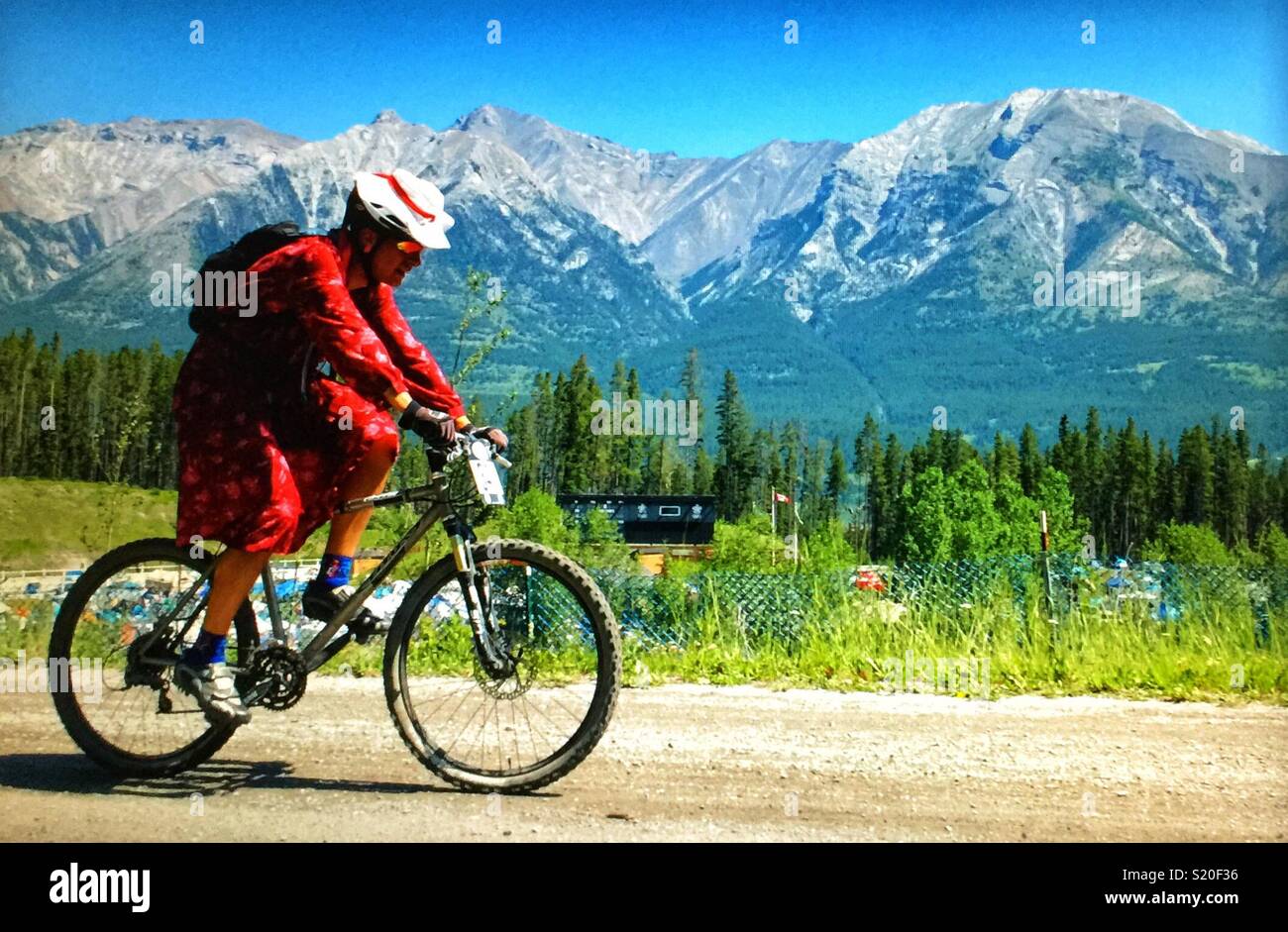 Mountain trail bicycle racer Stock Photo - Alamy