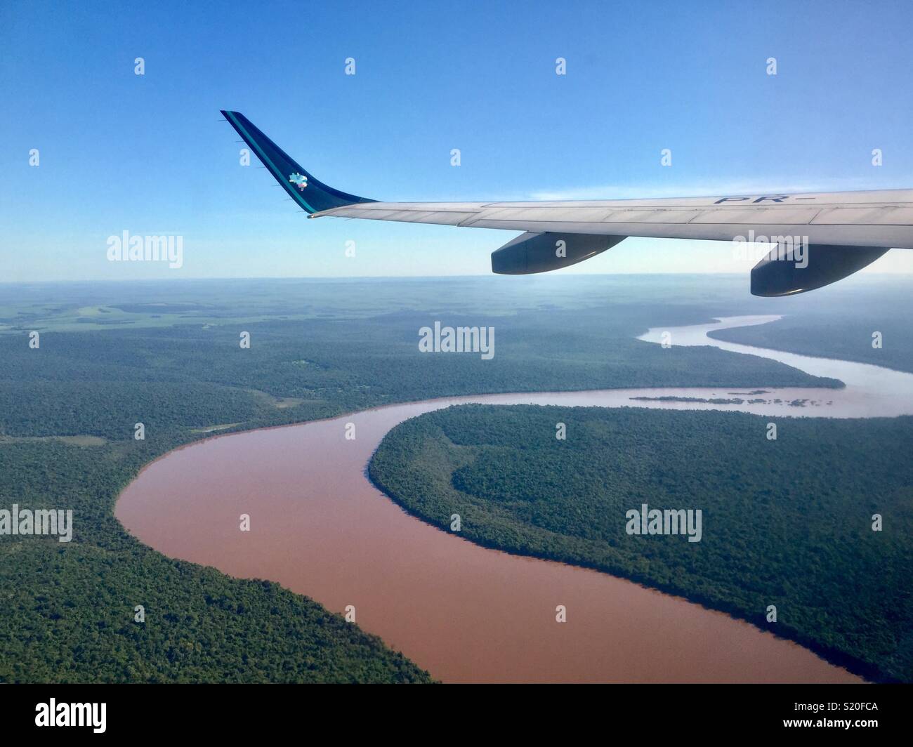 Overflying Brazil’s Rainforests and River Stock Photo - Alamy