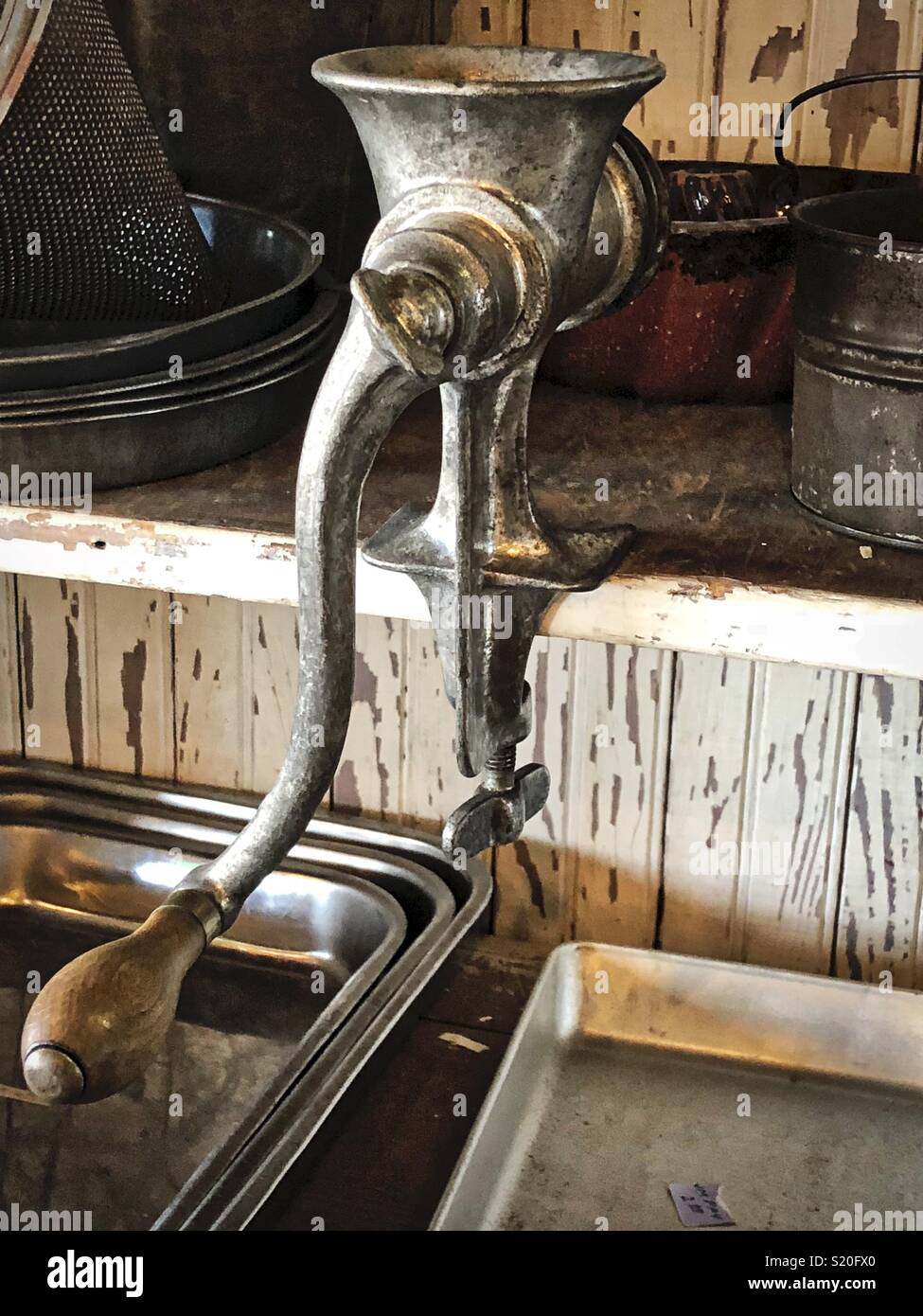 Old fashioned meat grinder hi-res stock photography and images - Alamy