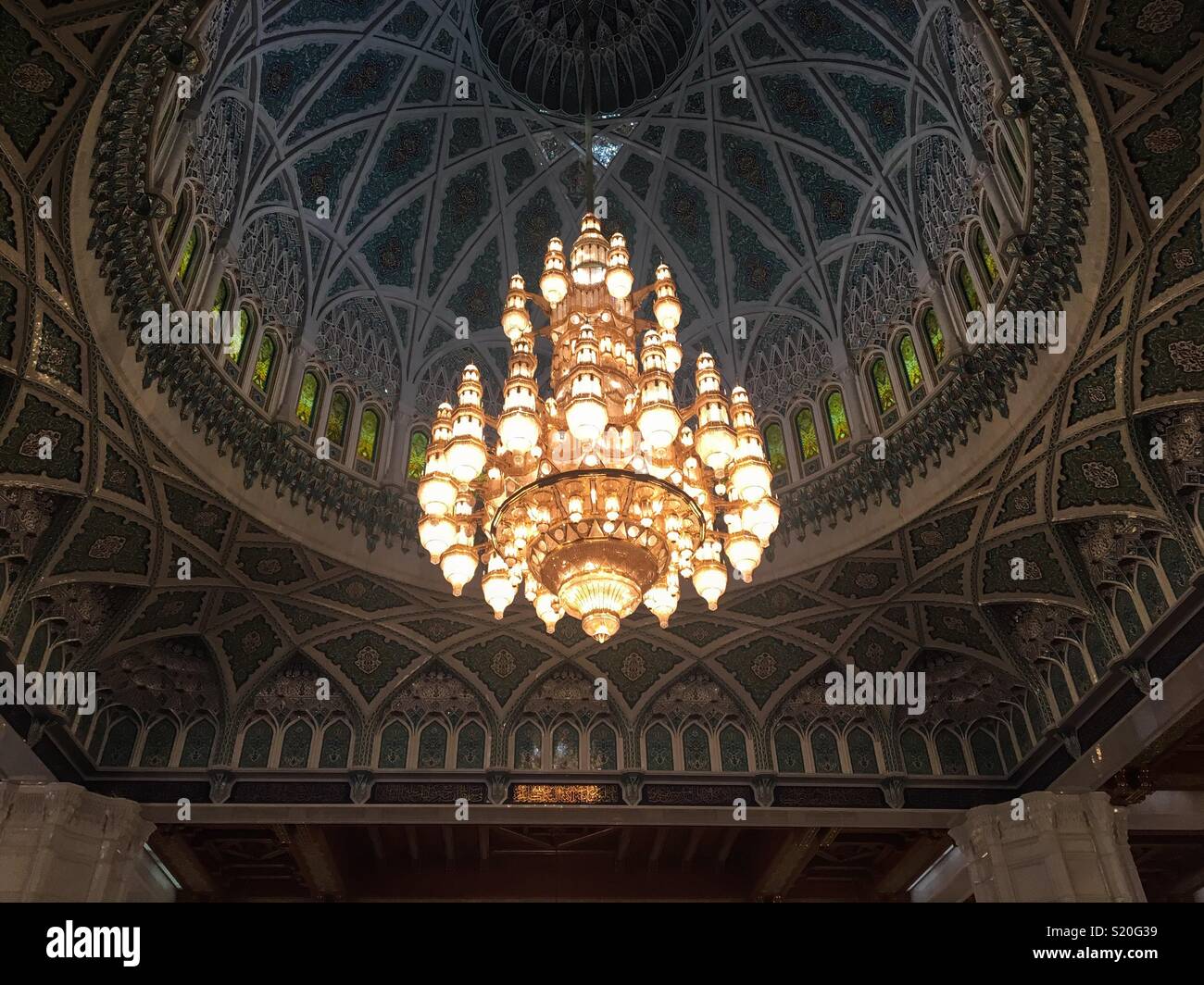 The dome of the Sultan Qaboos Mosque in Muscat, Oman Stock Photo - Alamy