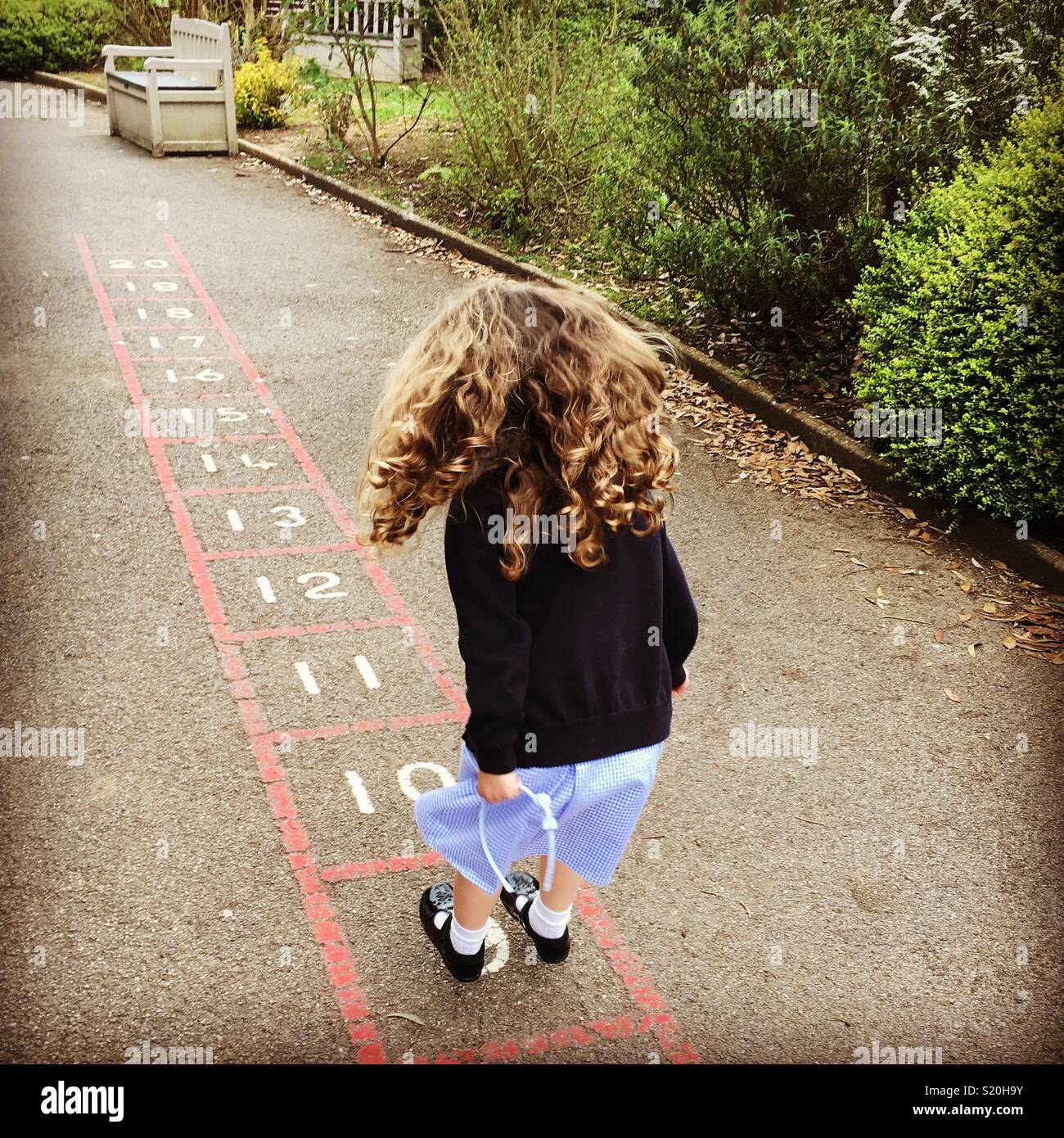 Playing Hopscotch High Resolution Stock Photography and Images - Alamy