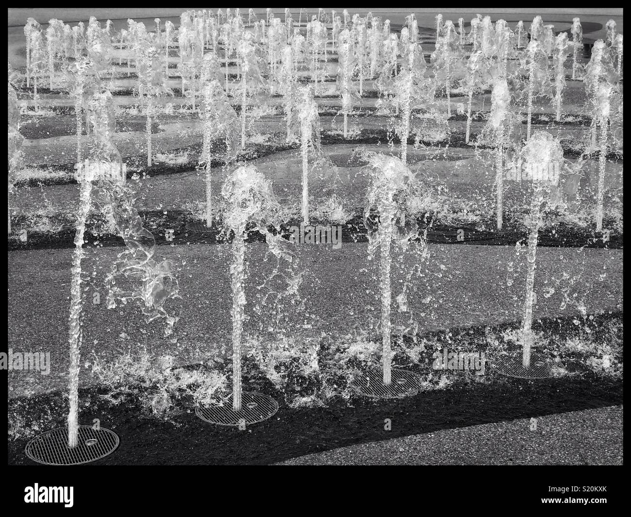 Spurts of water create a water display. Photo Credit - © COLIN HOSKINS ...
