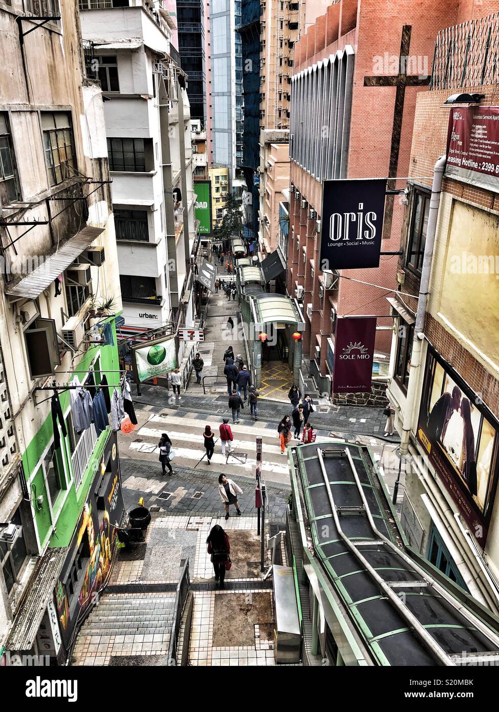 Mid levels in Hong Kong Stock Photo - Alamy