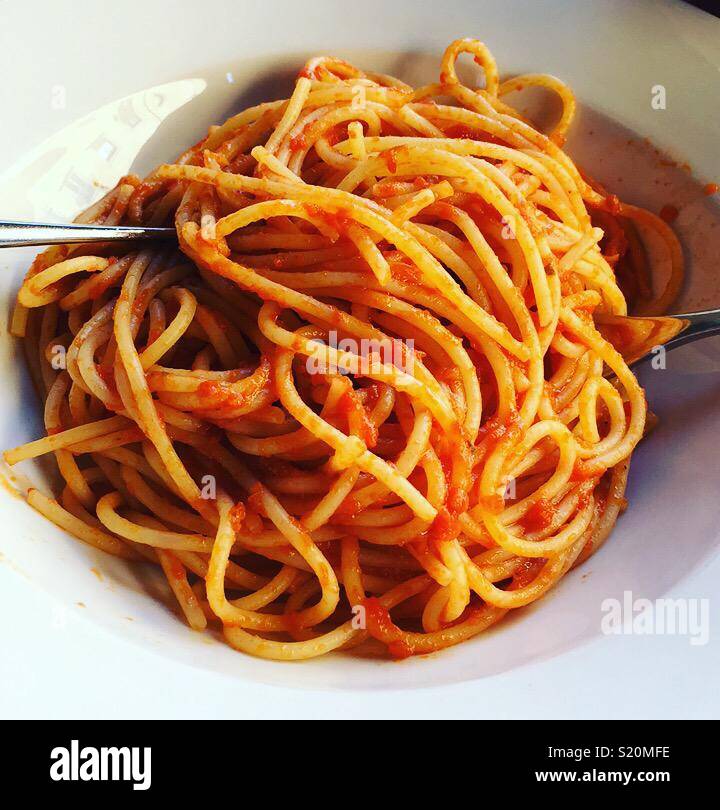 Image of Italian pasta in a plate Stock Photo - Alamy