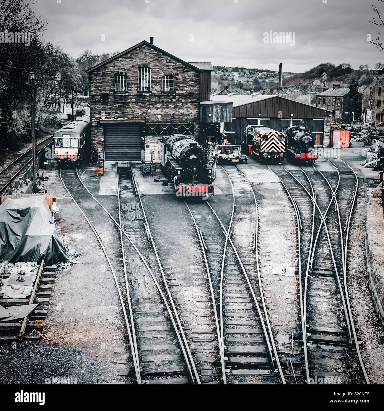 Steam Sheds, Haworth, Bradford, West Yorkshire Stock Photo - Alamy