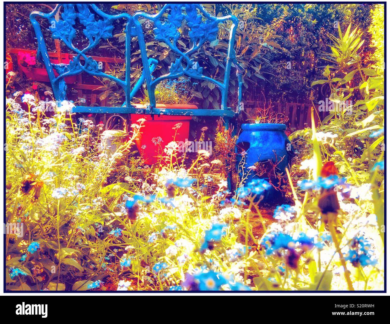 The Blue Garden Stock Photo - Alamy