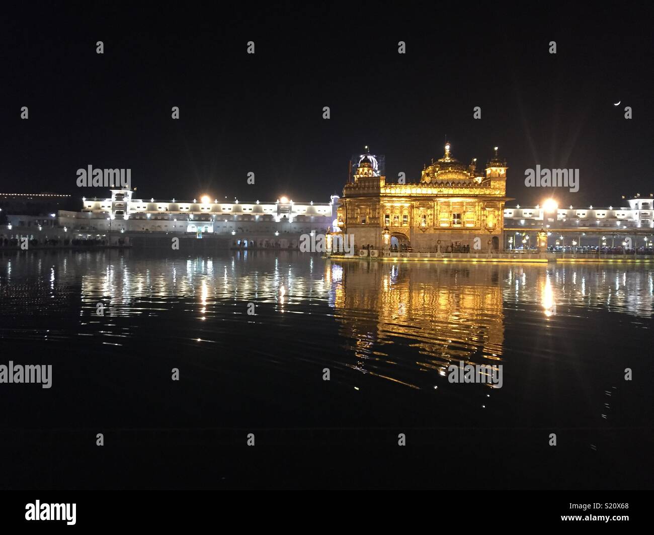 Golden temple at night Stock Photo - Alamy