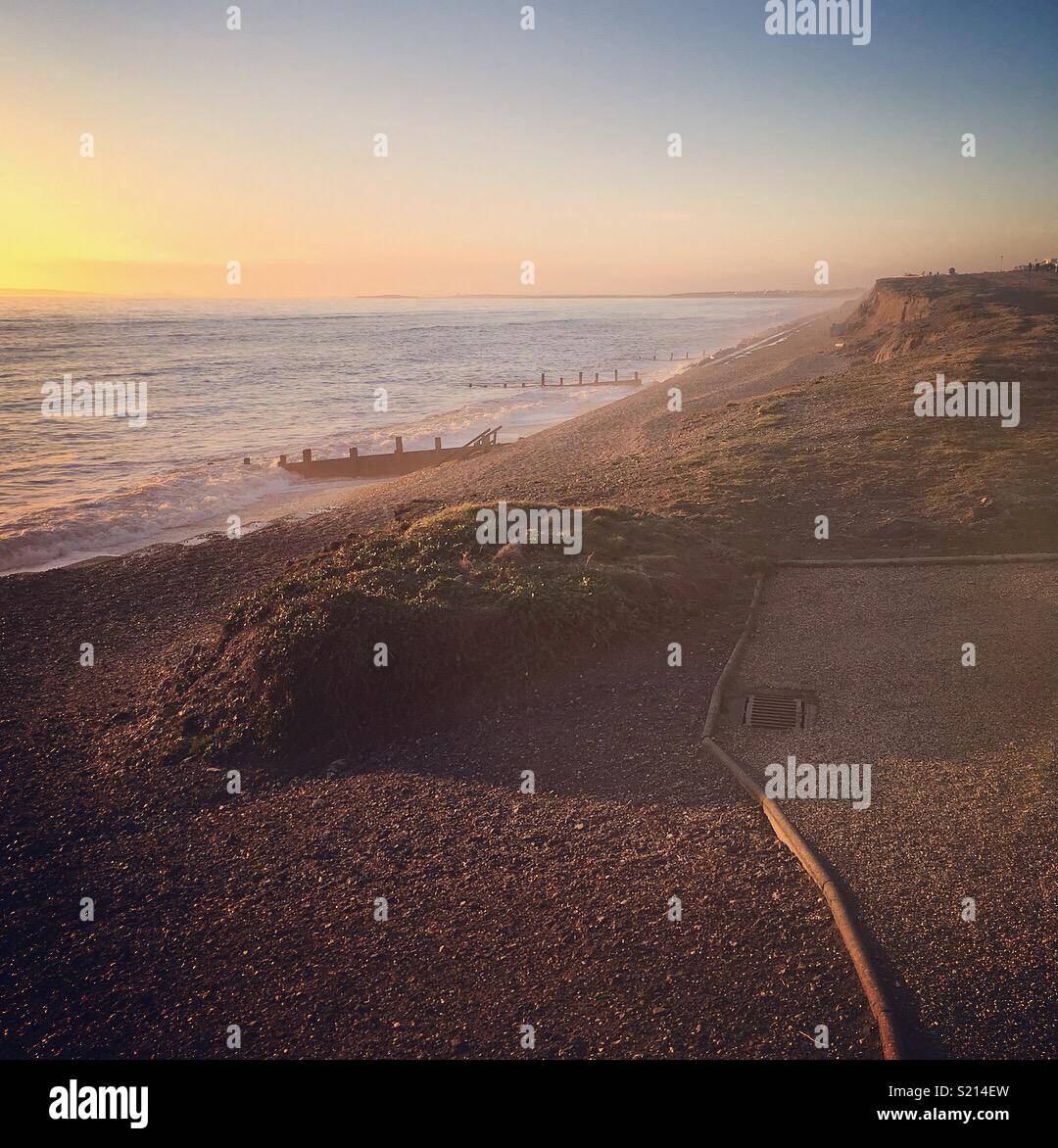 Milford on Sea beach Stock Photo - Alamy