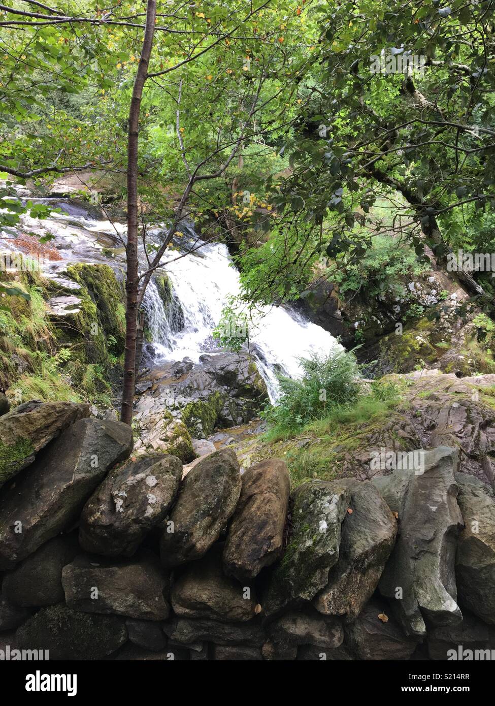 Lake District waterfall Stock Photo - Alamy