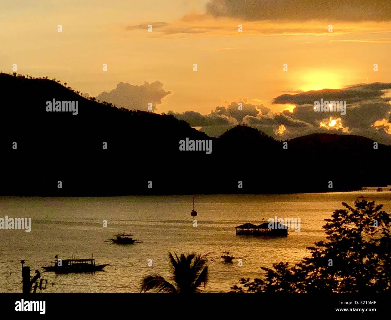 Sunset in the Philippines Stock Photo - Alamy