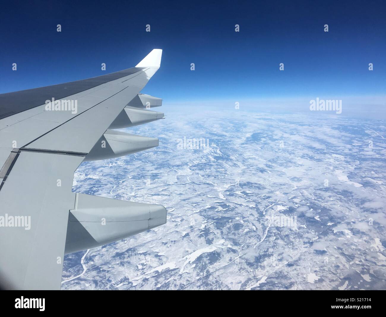 Flying over Canada Stock Photo - Alamy