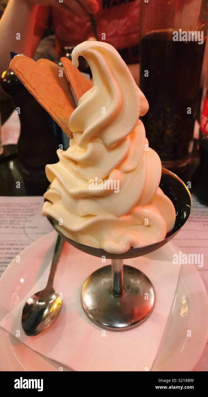 Delicious Soft Serve Swirl Stock Photo - Alamy