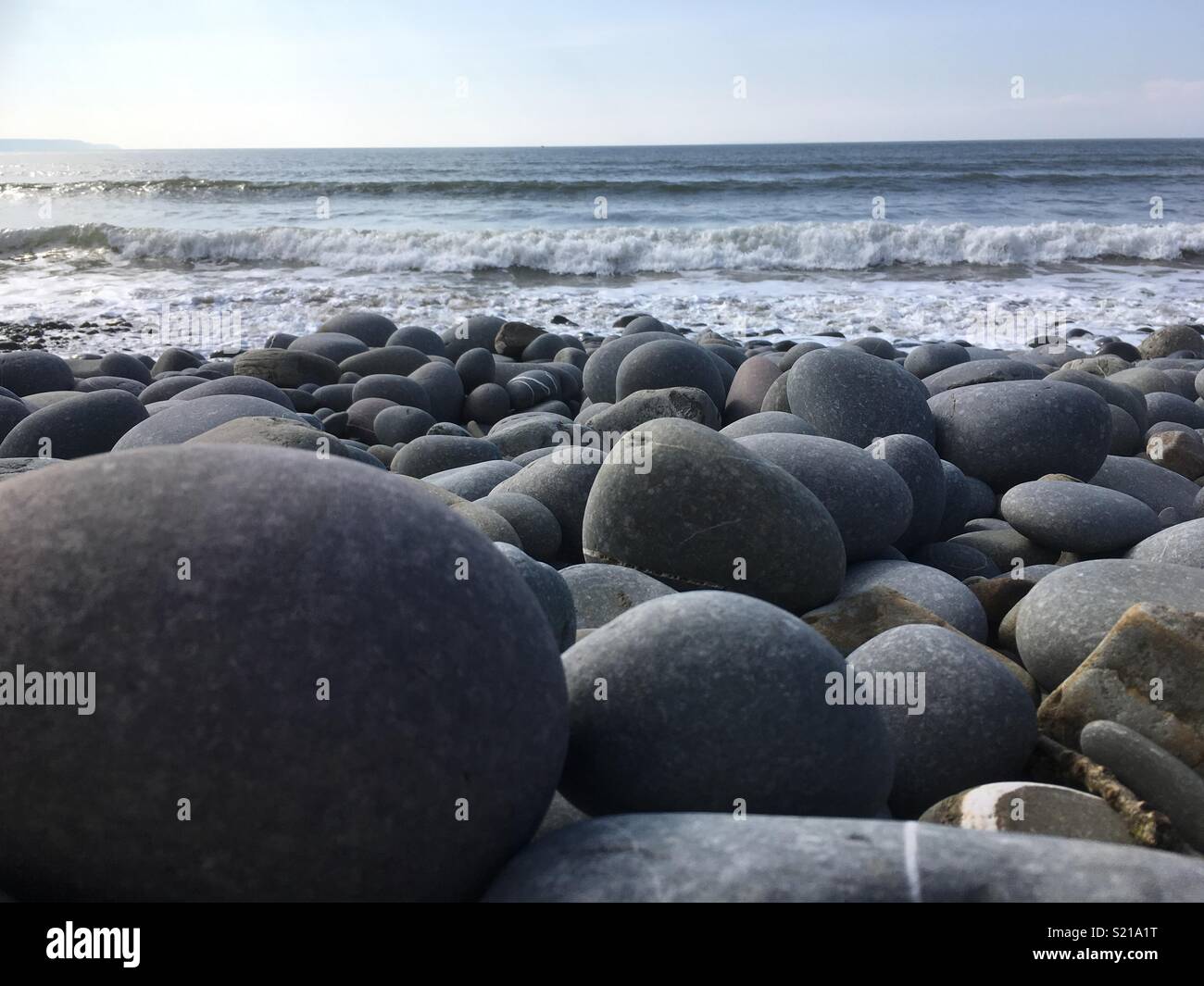Pebbles on Westward Ho! Beach in Devon, UK Stock Photo - Alamy