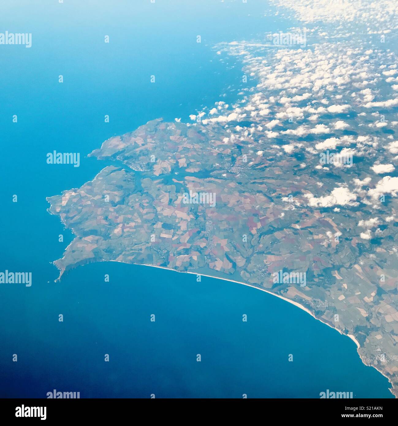 English Coastline from Above Stock Photo - Alamy