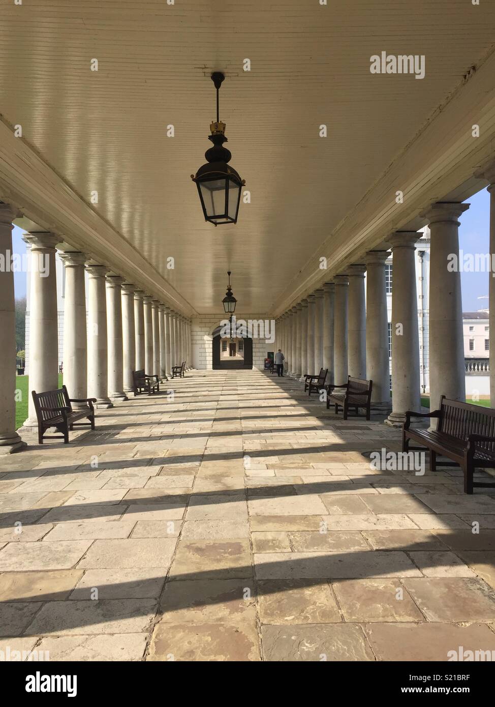 Corridor between buildings. Greenwich London Stock Photo - Alamy