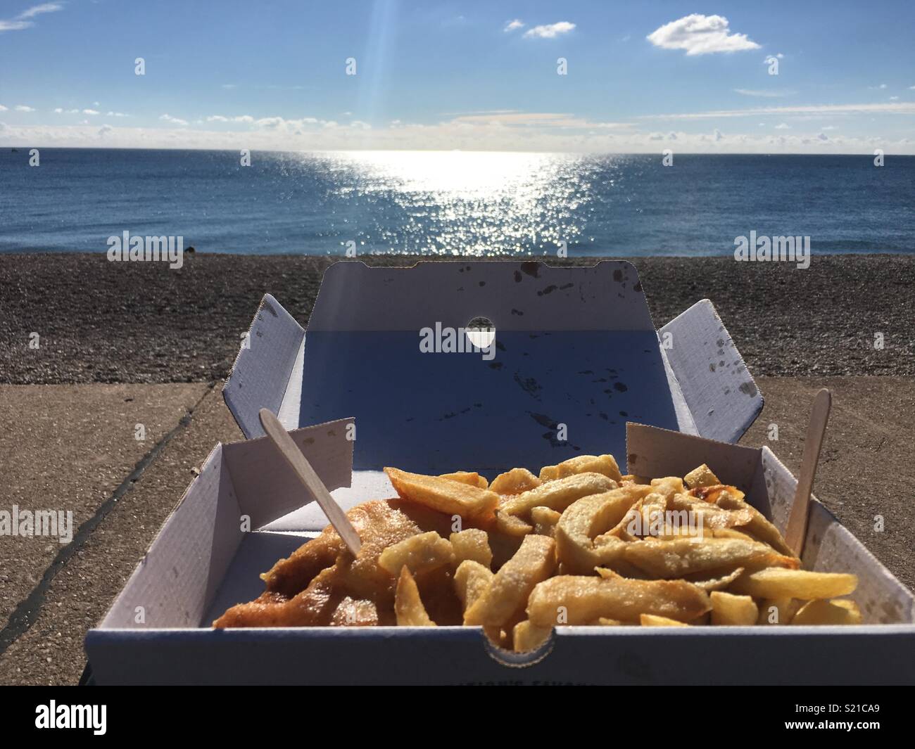 Fish & Chips Seaside Stock Photo - Alamy