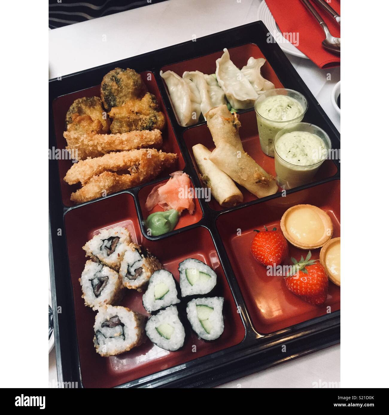Sushi afternoon tea in London! Stock Photo - Alamy