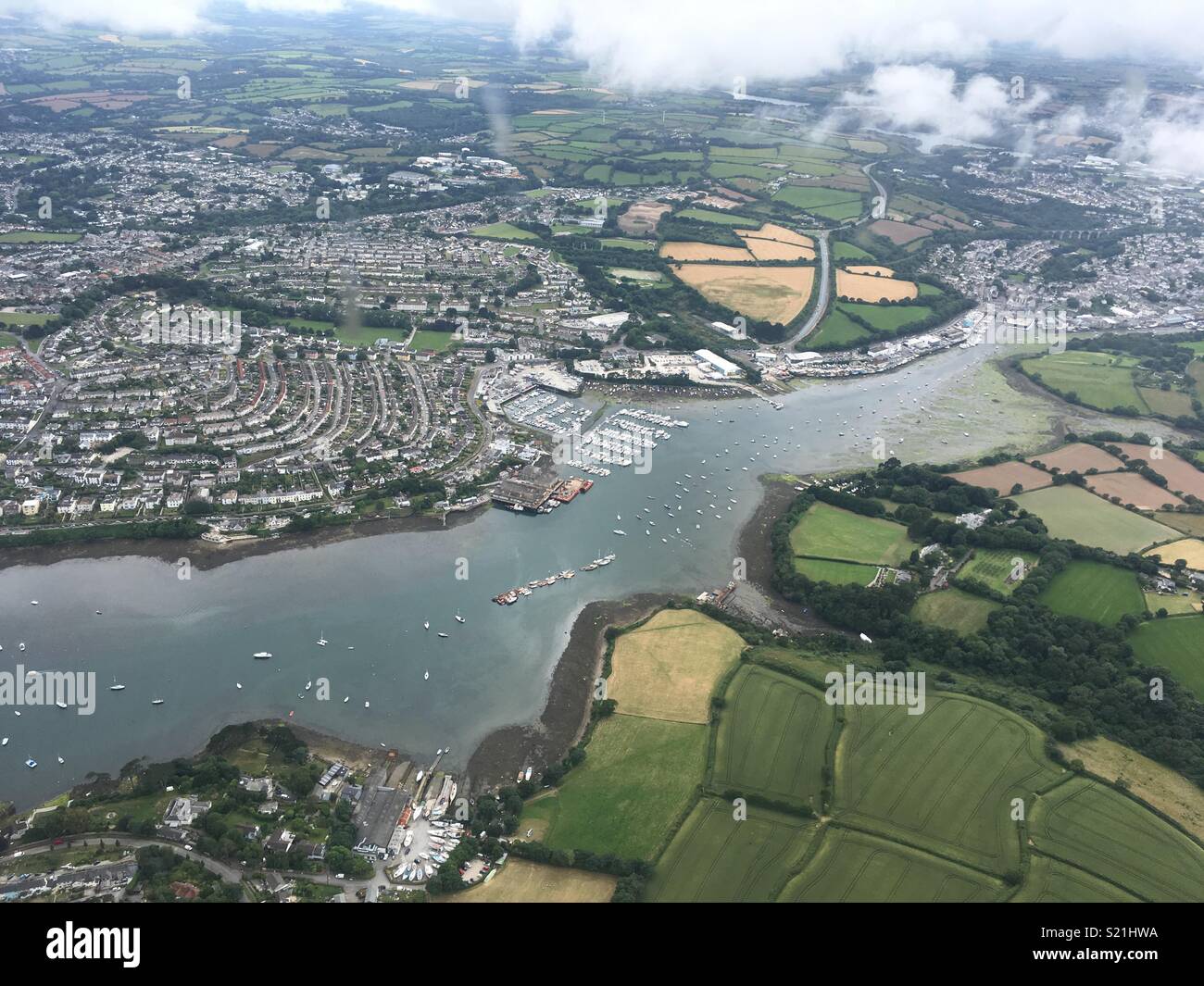 Aerial view of Falmouth Stock Photo - Alamy