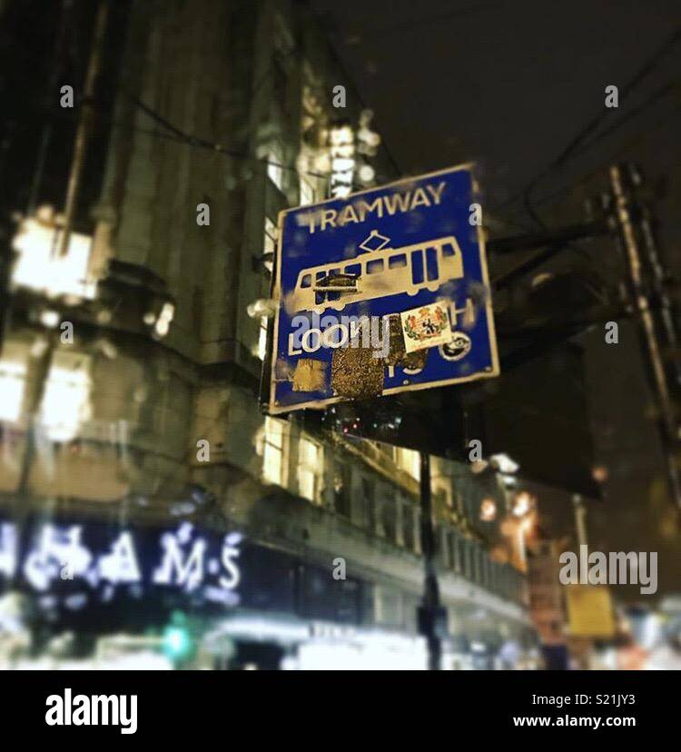 Tramway sign hi-res stock photography and images - Alamy