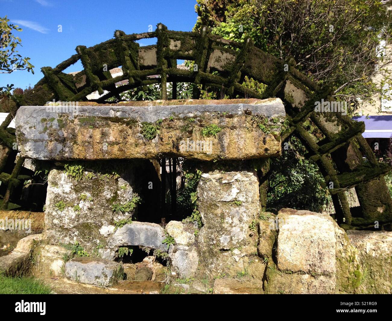 Old French water wheel Stock Photo - Alamy