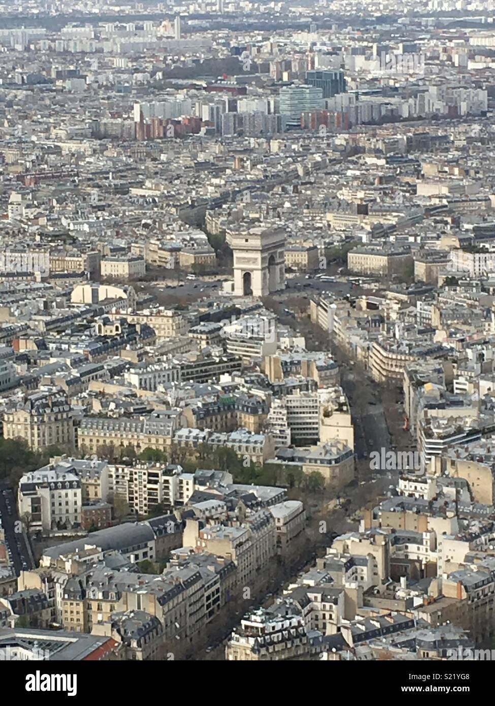Arc de triomphe view from top hi-res stock photography and images - Alamy
