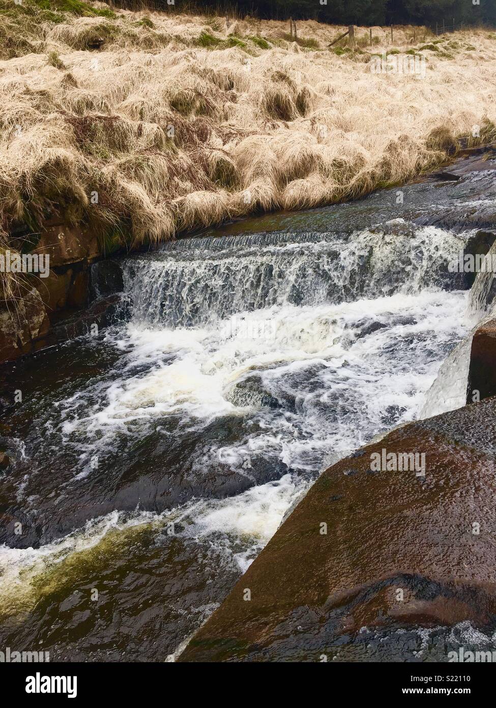Small waterfall and stream Stock Photo - Alamy