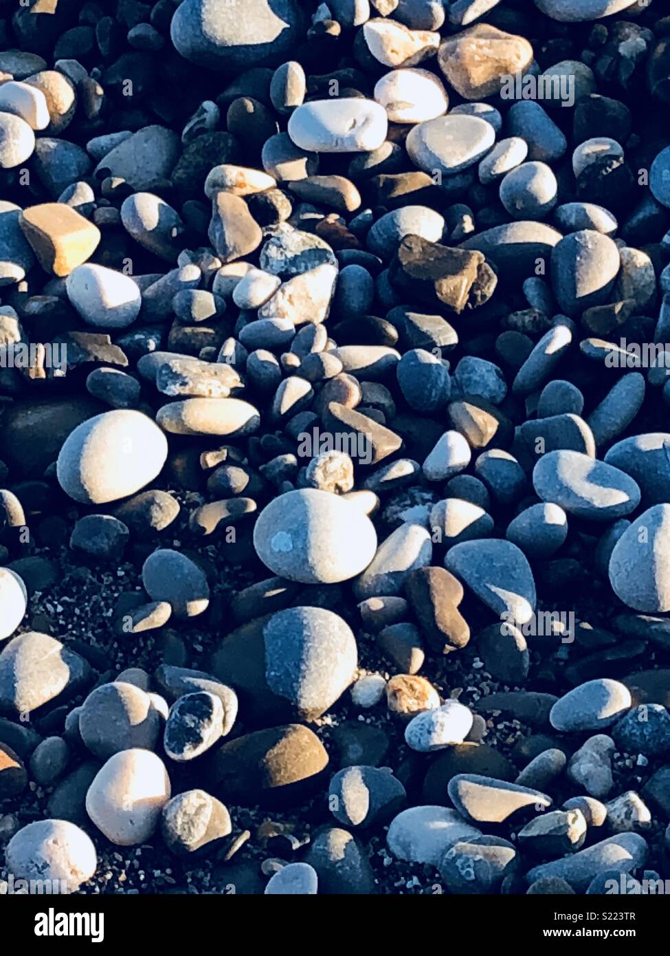 Beautiful different size pebbles Stock Photo - Alamy