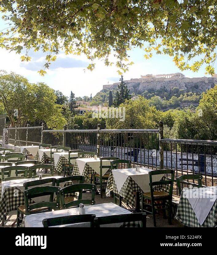 Restaurant with view of acropolis hi-res stock photography and images ...