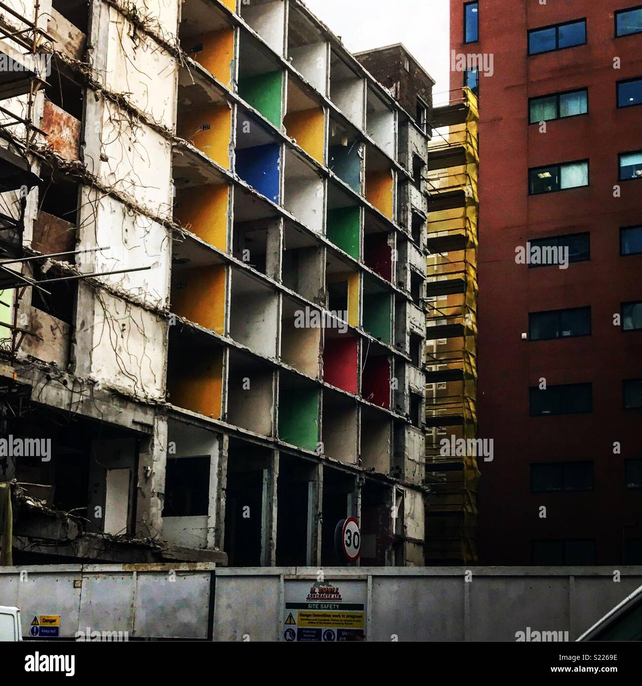 Building demolition urban art Stock Photo - Alamy