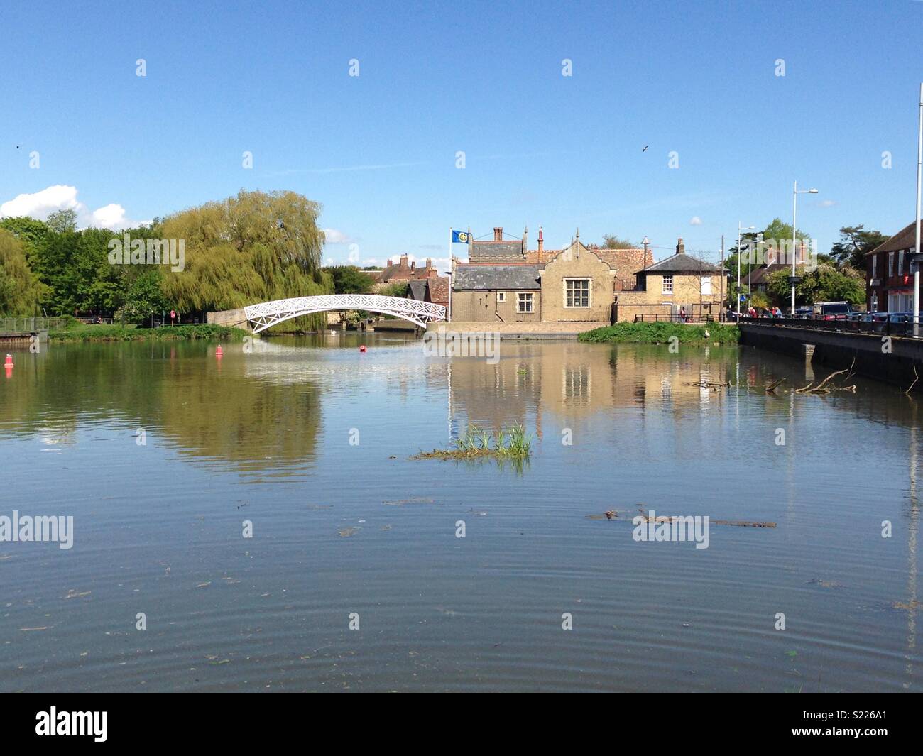 Godmanchester Chinese Bridge, River Nene. 1/5/2018 Stock Photo - Alamy